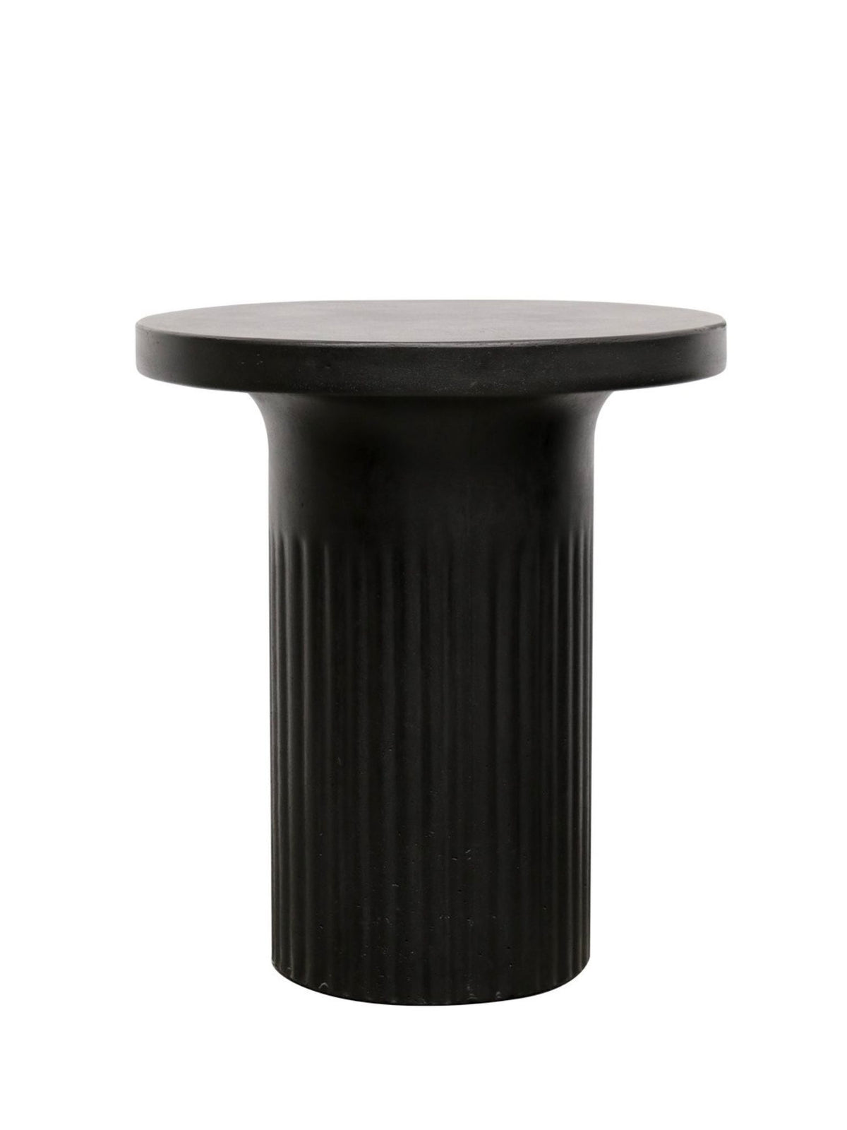 Milos Concrete Side Table in Black | Hendrix